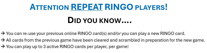 HOW TO PLAY RINGO!