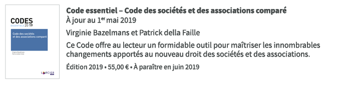 Précommande - Nouveau Code des sociétés et des associations