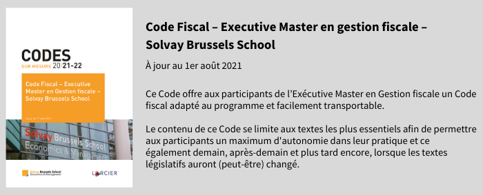 Commande – Code Fiscal – Executive Master en Gestion fiscale – Solvay ...
