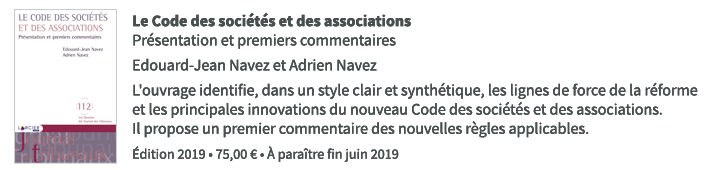 Précommande - Nouveau Code des sociétés et des associations