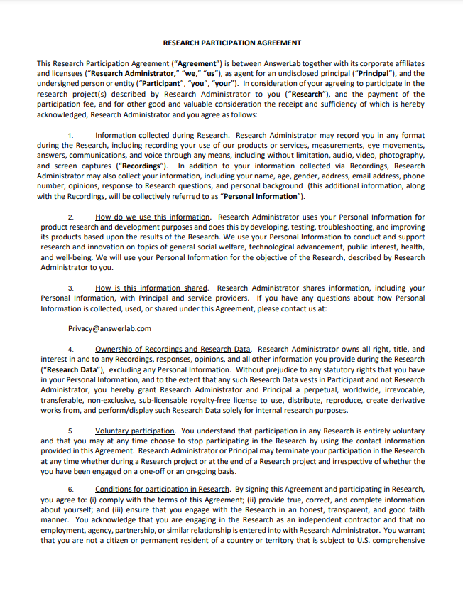 Non Disclosure Agreement