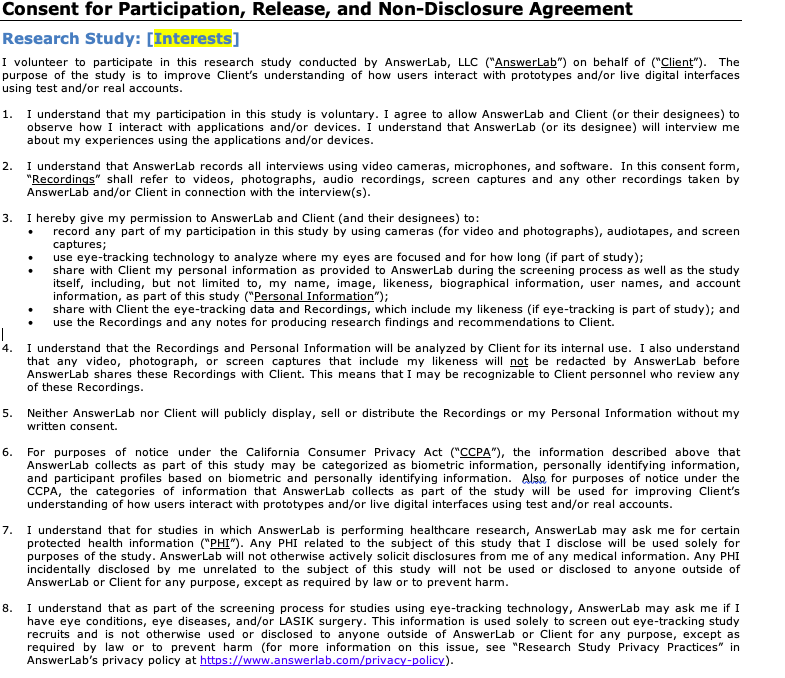 Non Disclosure Agreement