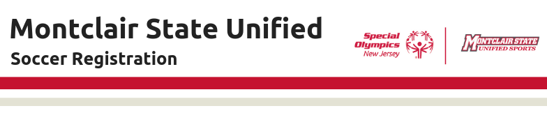 Montclair State Unified Soccer Registration