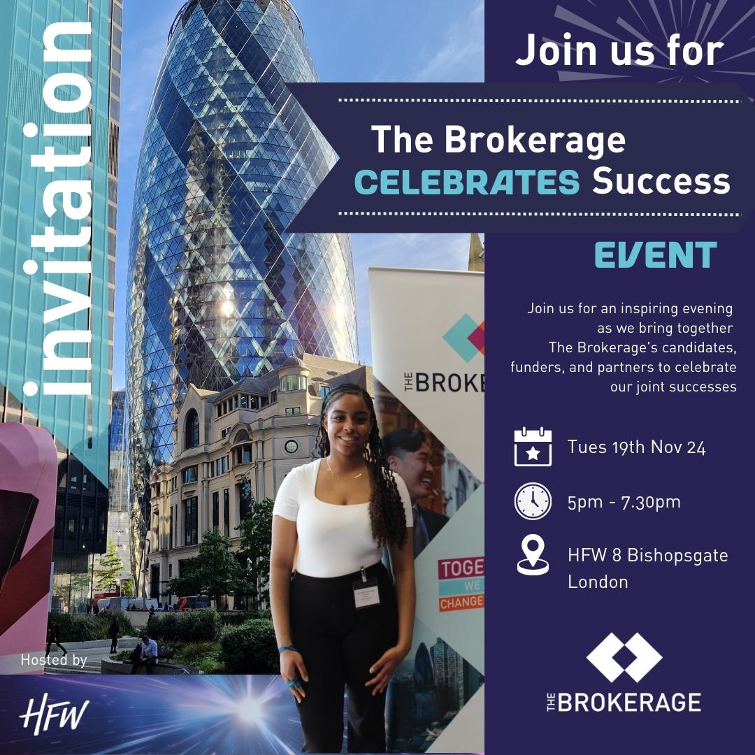 Invitation to The Brokerage Celebrating Success event