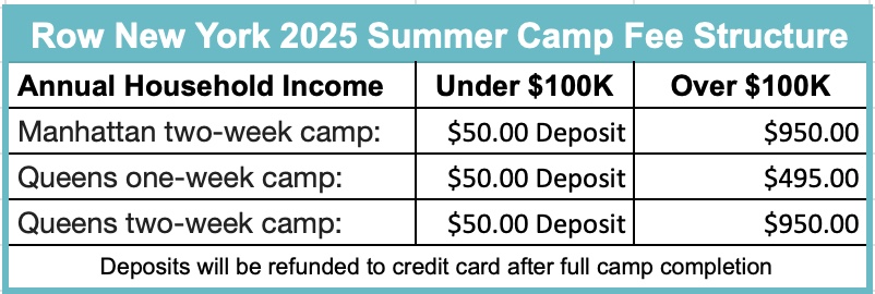 2025 Row New York: Summer Camp Registration