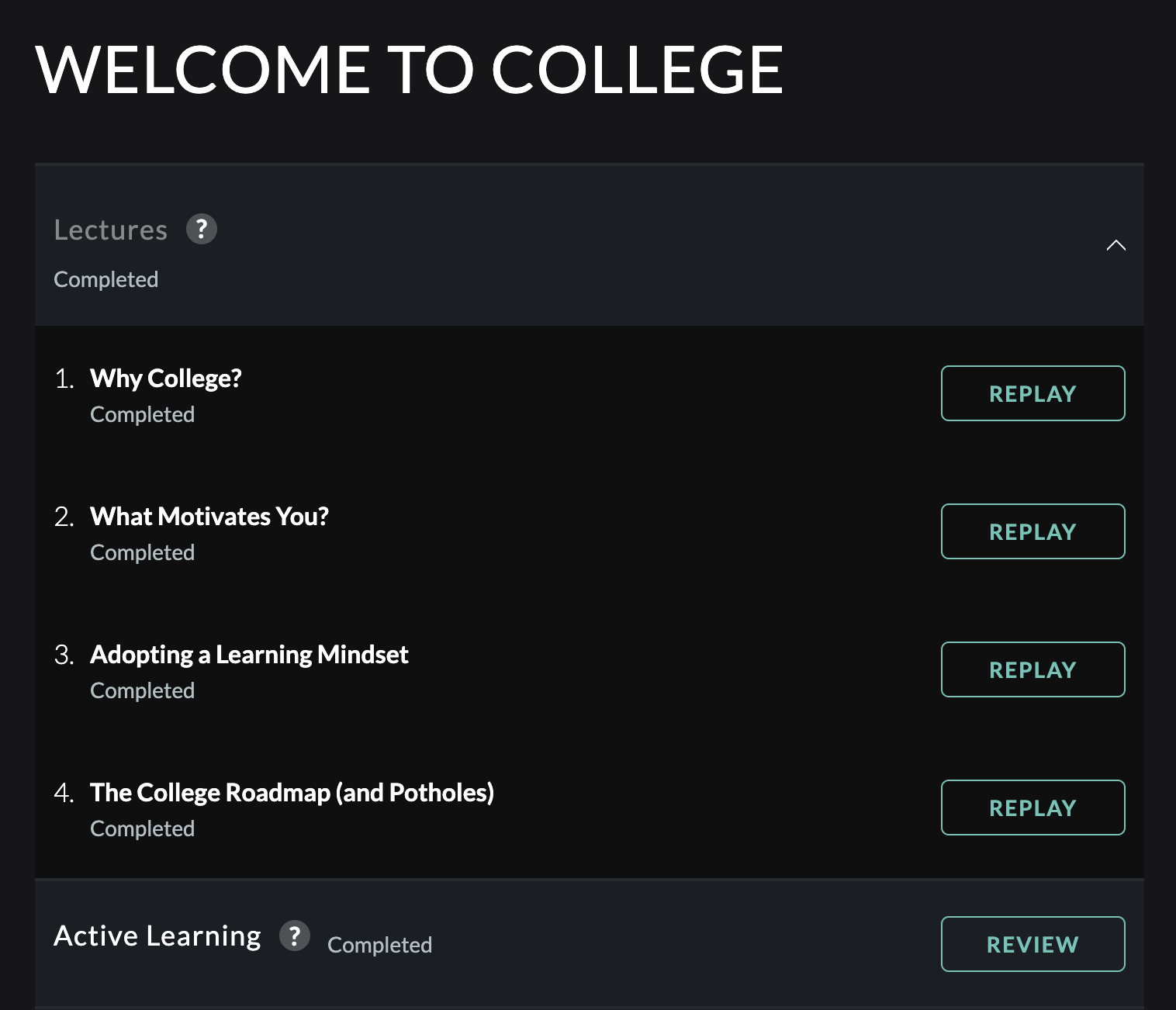 Outlier Course Completion Form