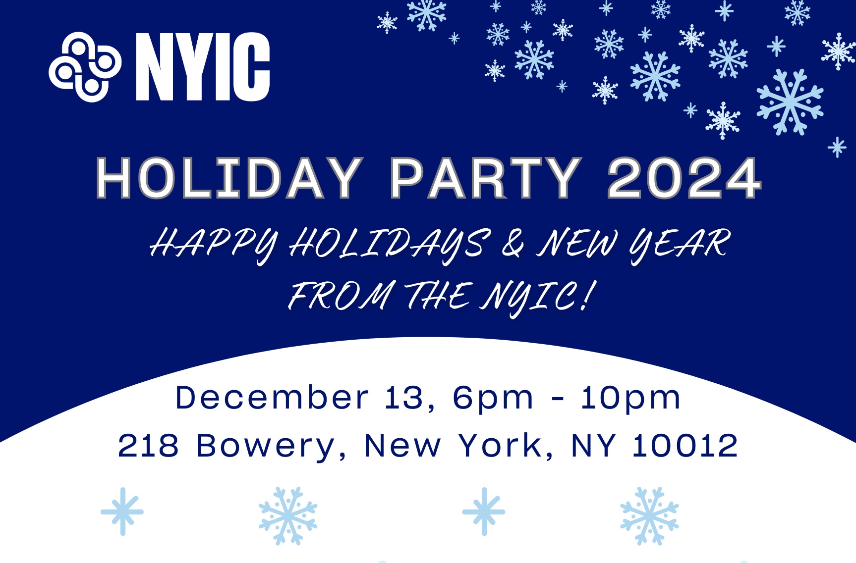 RSVP FORM: 2024 NYIC HOLIDAY PARTY