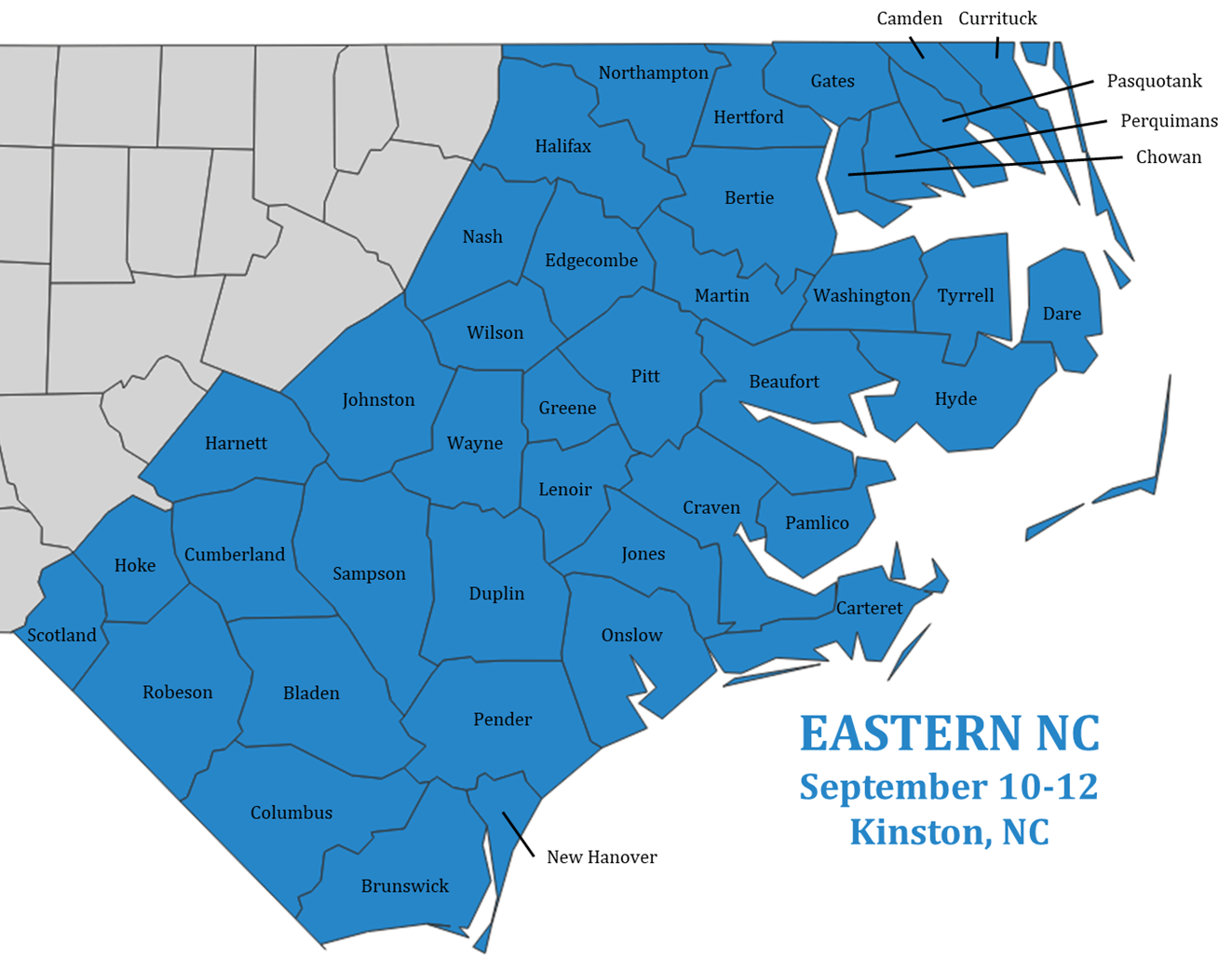 Eastern NC Counties