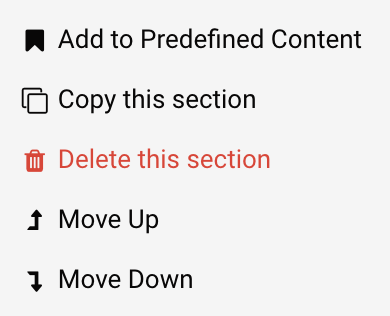 Adding and Deleting Predefined Content