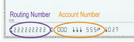 Routing and Account Number Example