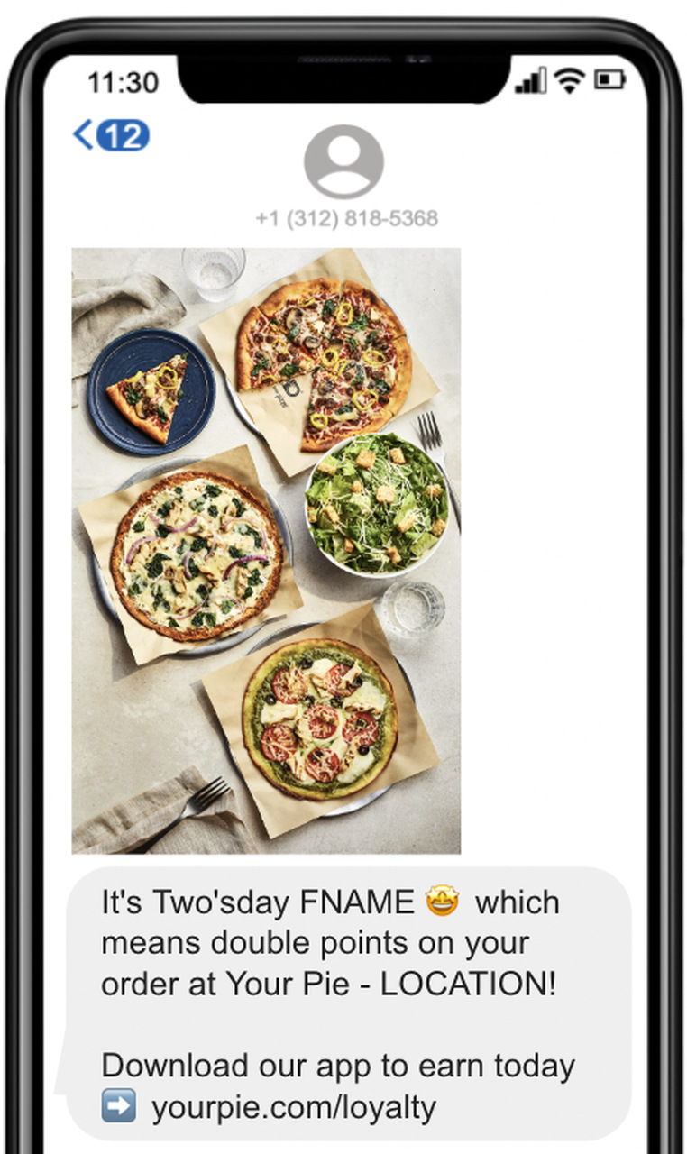 Your Pie December 2022 SMS Schedule
