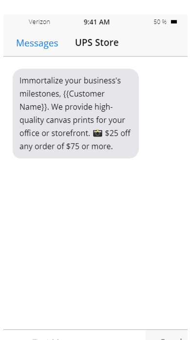 Voxie Text Marketing | UPS Initial Content