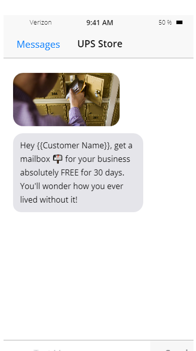 Voxie Text Marketing | UPS Initial Content