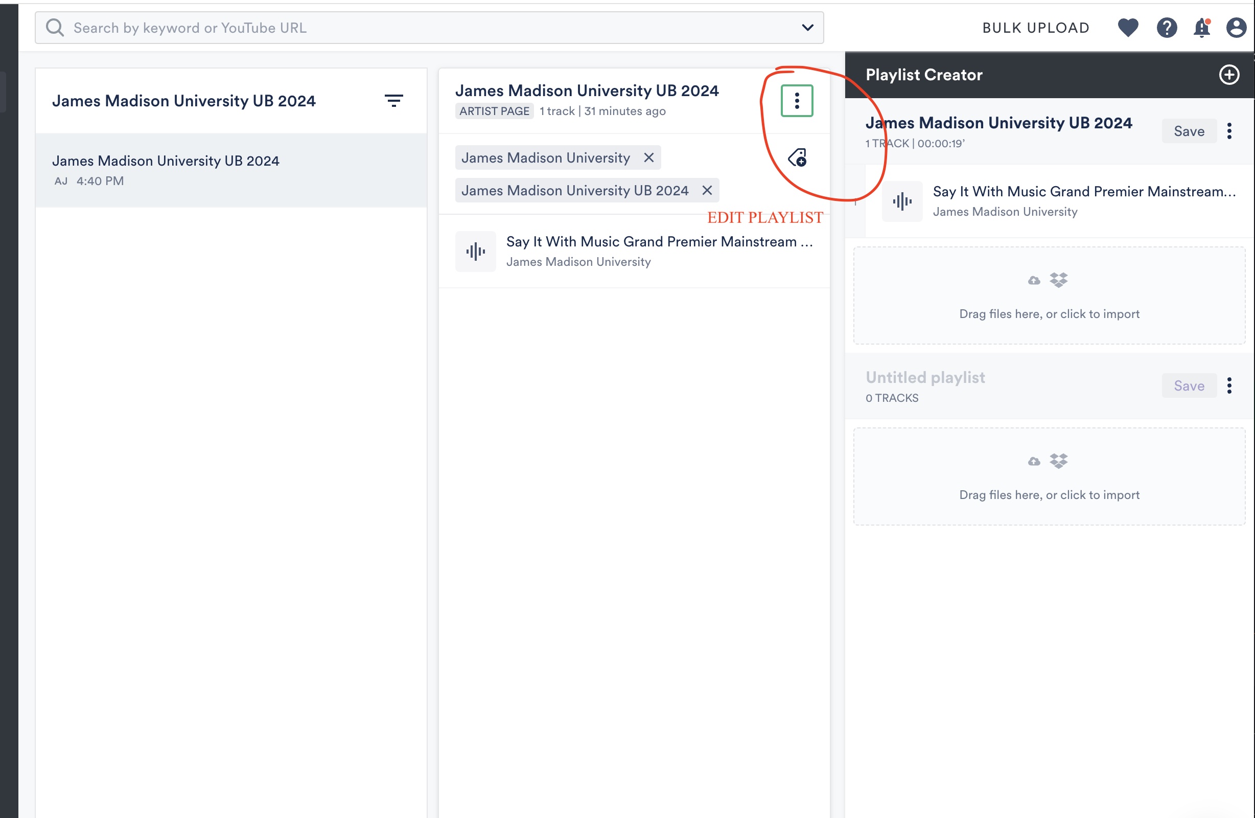 How to find the playlist