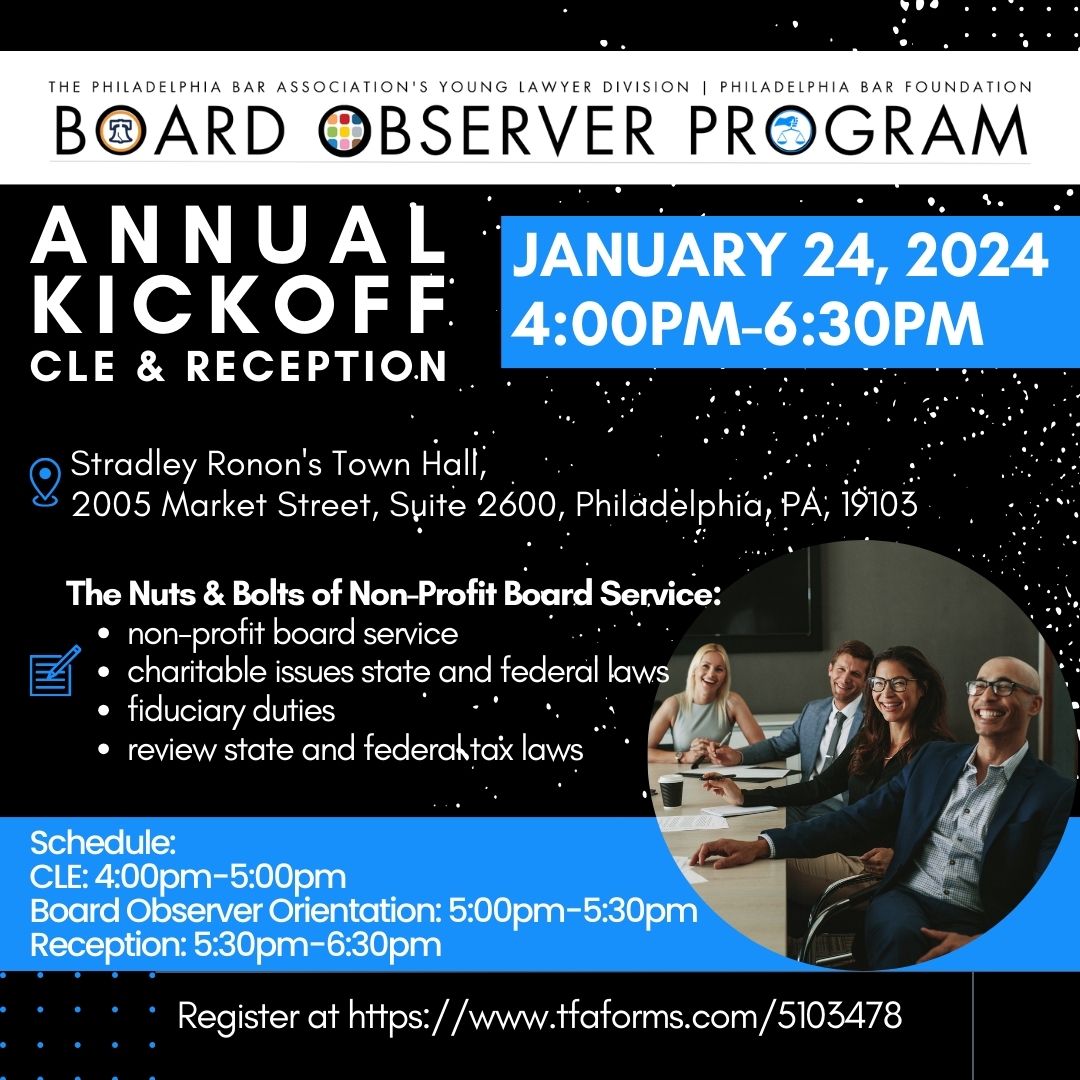 2024 Board Observer Program CLE & Reception Registration