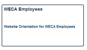 WECA Website Scavenger Hunt for New Employees